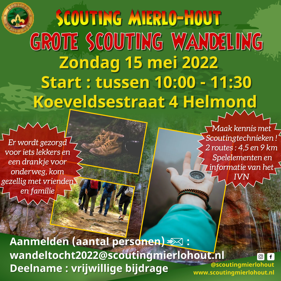 Inschrijven Grote Scouting Wandeling 2022 - Scouting Mierlo-Hout